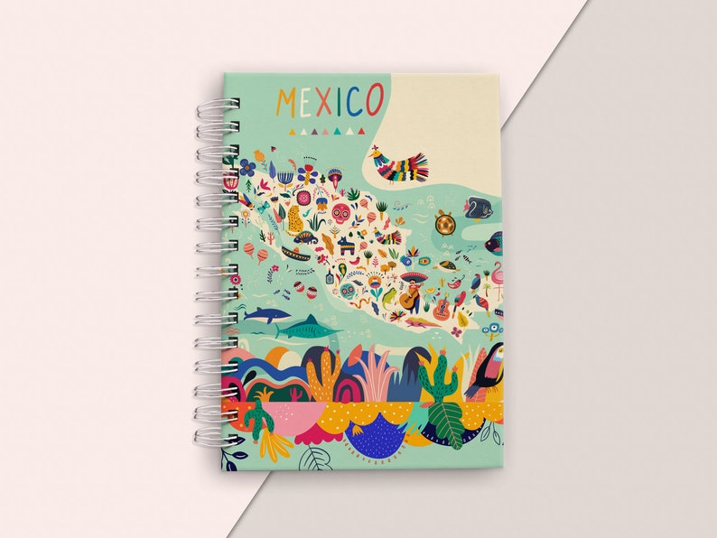 Mexico Travel Journal: Hardcover Map Notebook, Vacation Keepsake - Etsy