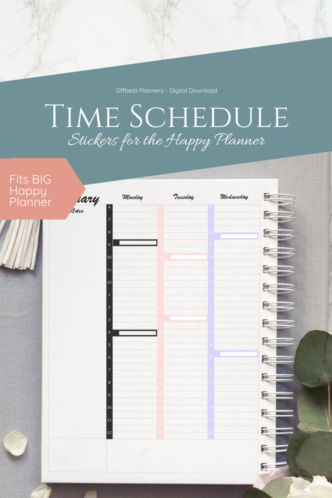 Pink Galaxy Time Schedule Stickers, Event and Appointment Stickers ...