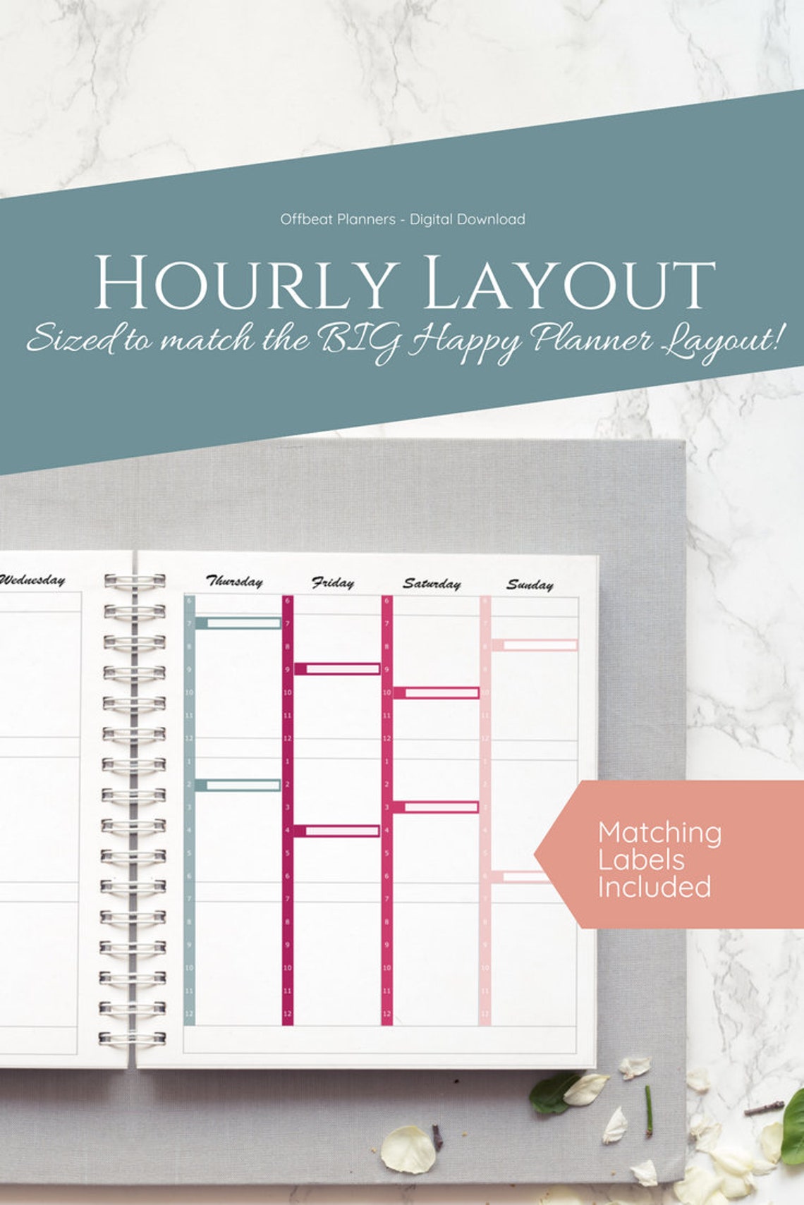 Winter Time Schedule Hourly Stickers for Your BIG Happy Planner. - Etsy
