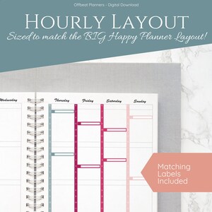 Winter Time Schedule Hourly Stickers for Your BIG Happy Planner. - Etsy