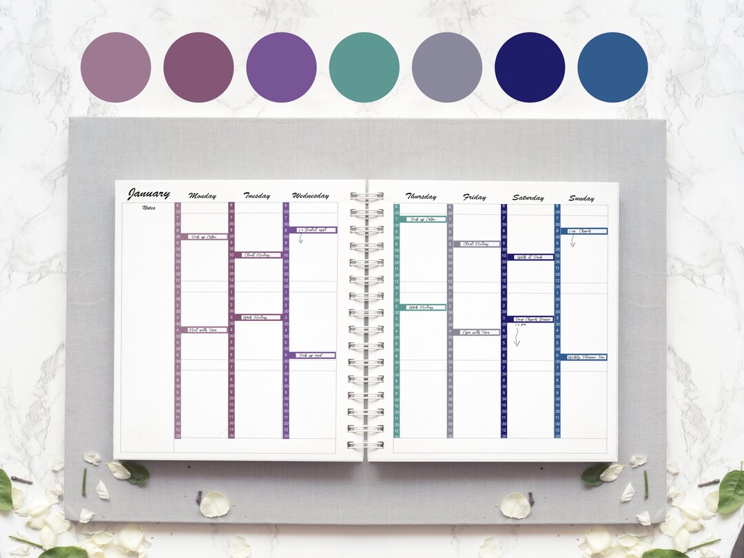 Hourly Stickers Kit for Dapperdesk Planner, Hourly Planner Stickers ...