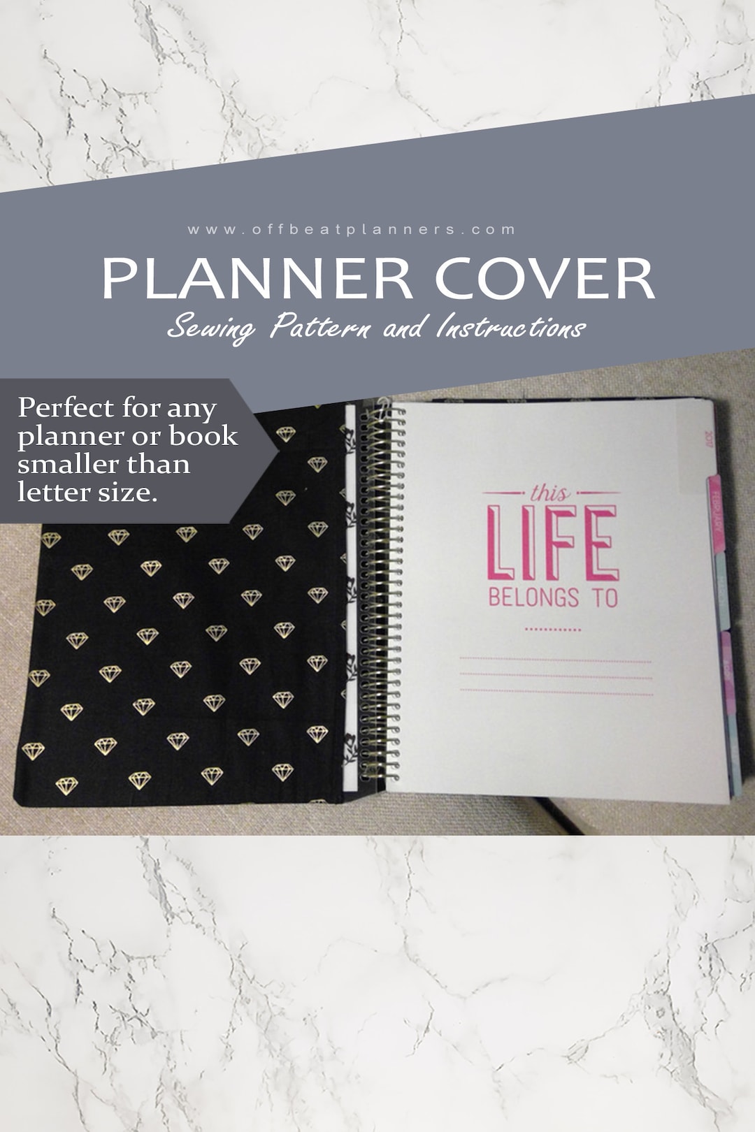 Sewing Pattern for Happy Planner Cover, Planner Accessories, PDF ...