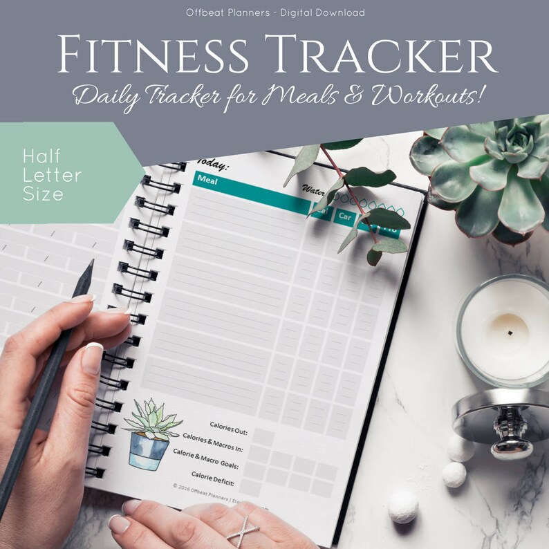 Fitness Workout and Meal Planner. Health and Weight Journal - Etsy