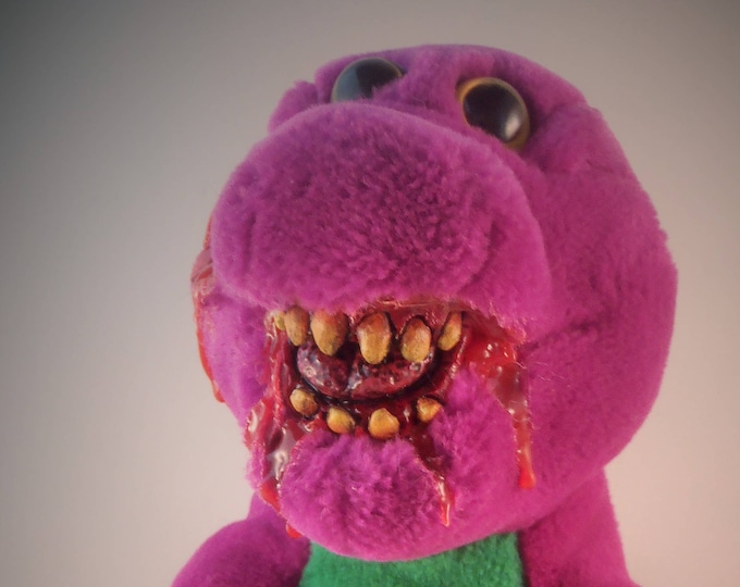 Scary Plush Zombie Barney Doll - Etsy