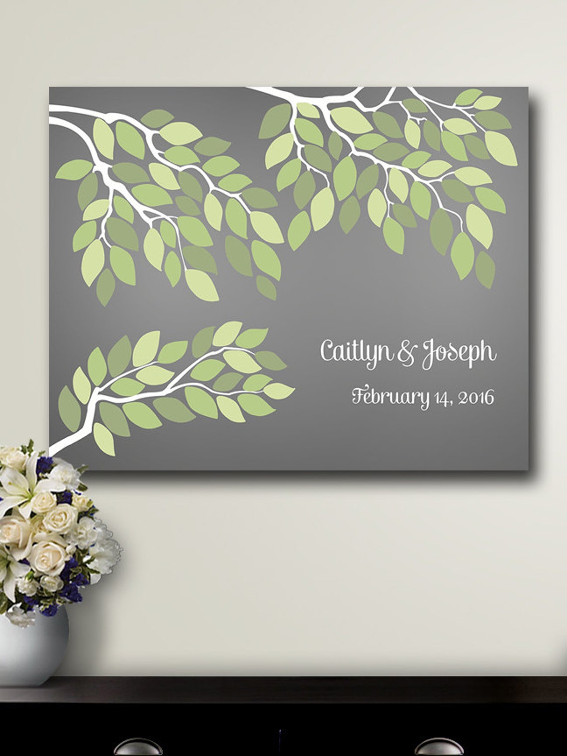 Gallery Wrap Canvas / Wedding Guest Book / Wedding Tree / - Etsy
