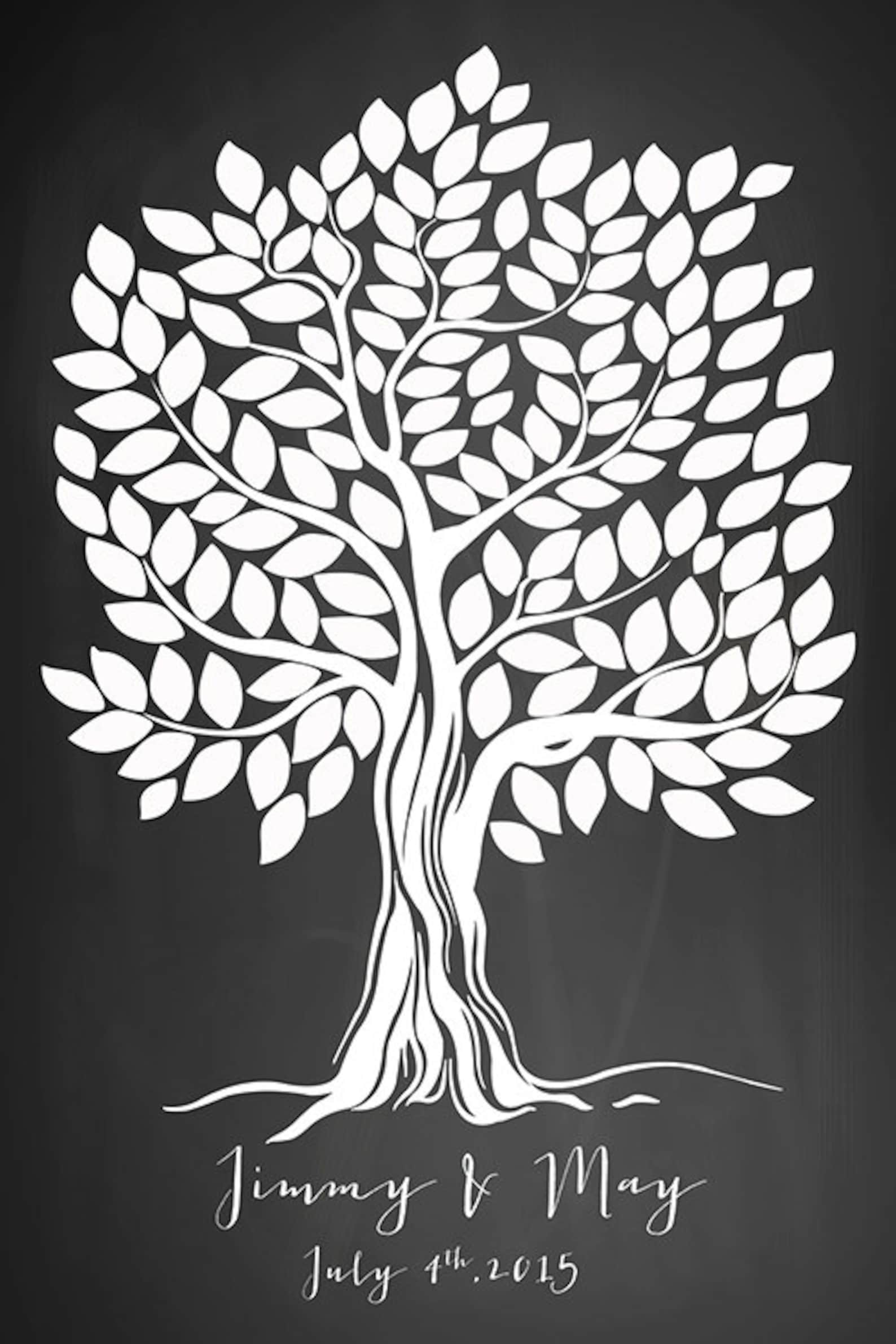 Wedding Guest Book Tree Tree Wedding Guestbook Alternative Guestbook ...