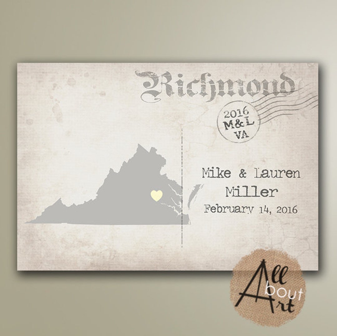 Unique Wedding Guest Book / Alternative Guestbook / Virginia Wedding ...