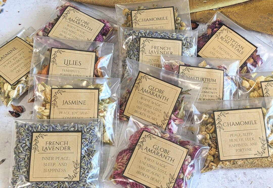 Dried Herb LABELS - Apothecary Labels, Herb Sticker Labels, Green Witch ...