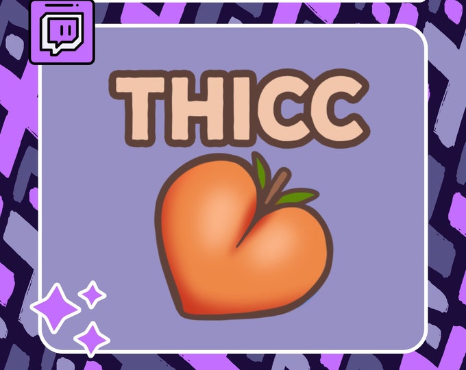 Thicc Peach Twitch Emote Discord Emote Mixer Emote Streamer Emote ...