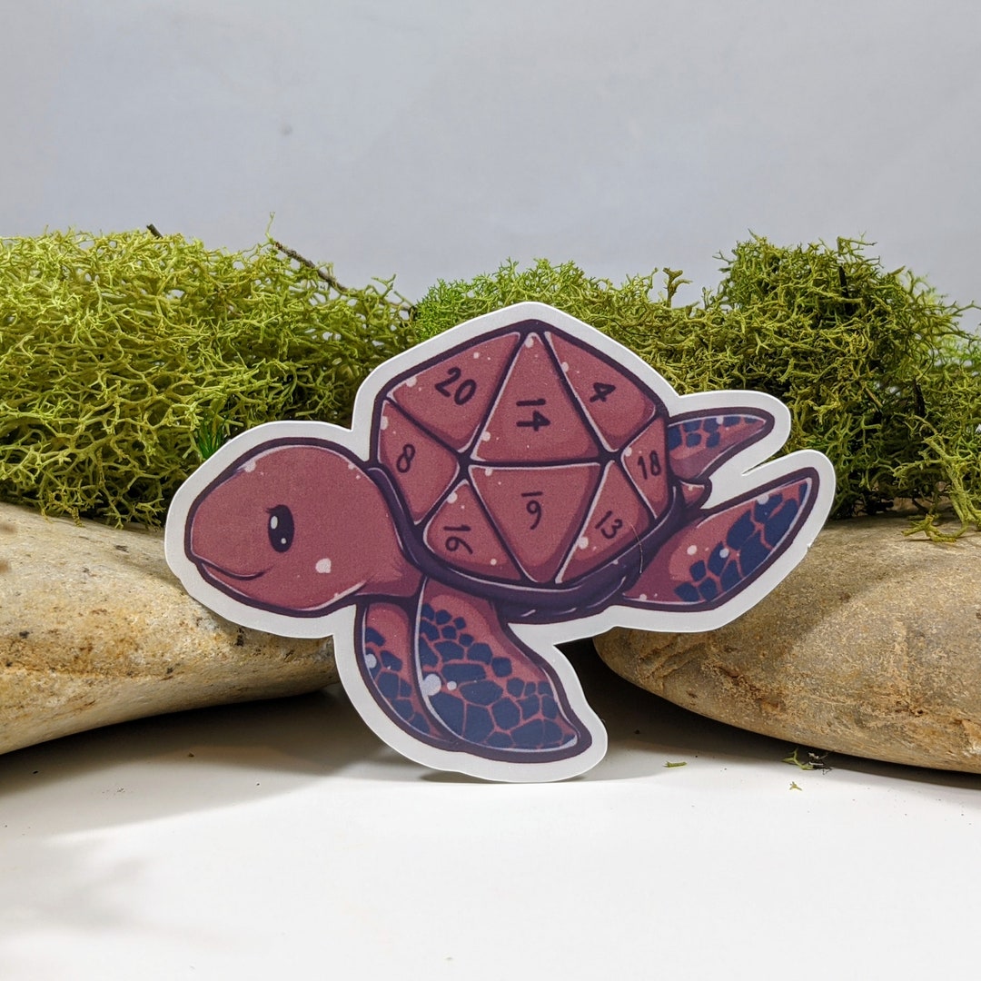 Polyhedral Dice Turtle D20 Sticker | Rpg Sticker | Ranger Class Sticker ...