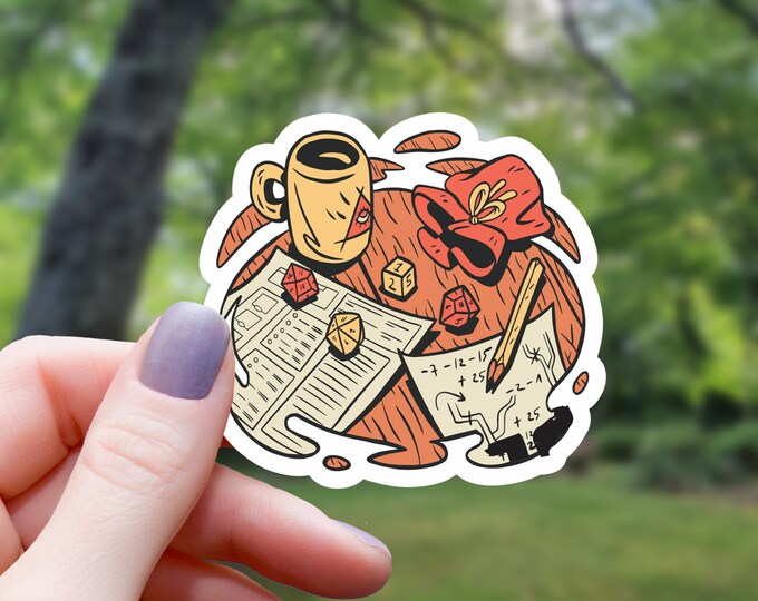 RPG Table Sticker RPG Sticker Vinyl Sticker Laptop Sticker Water Bottle ...