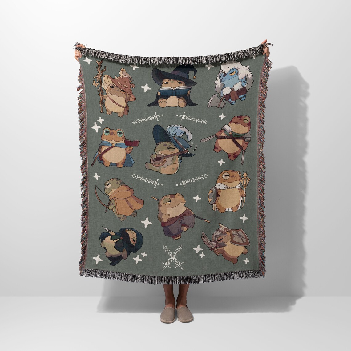 Traveling Toadsters Woven Blanket | Tabletop Rpg Blanket | Nerdy ...