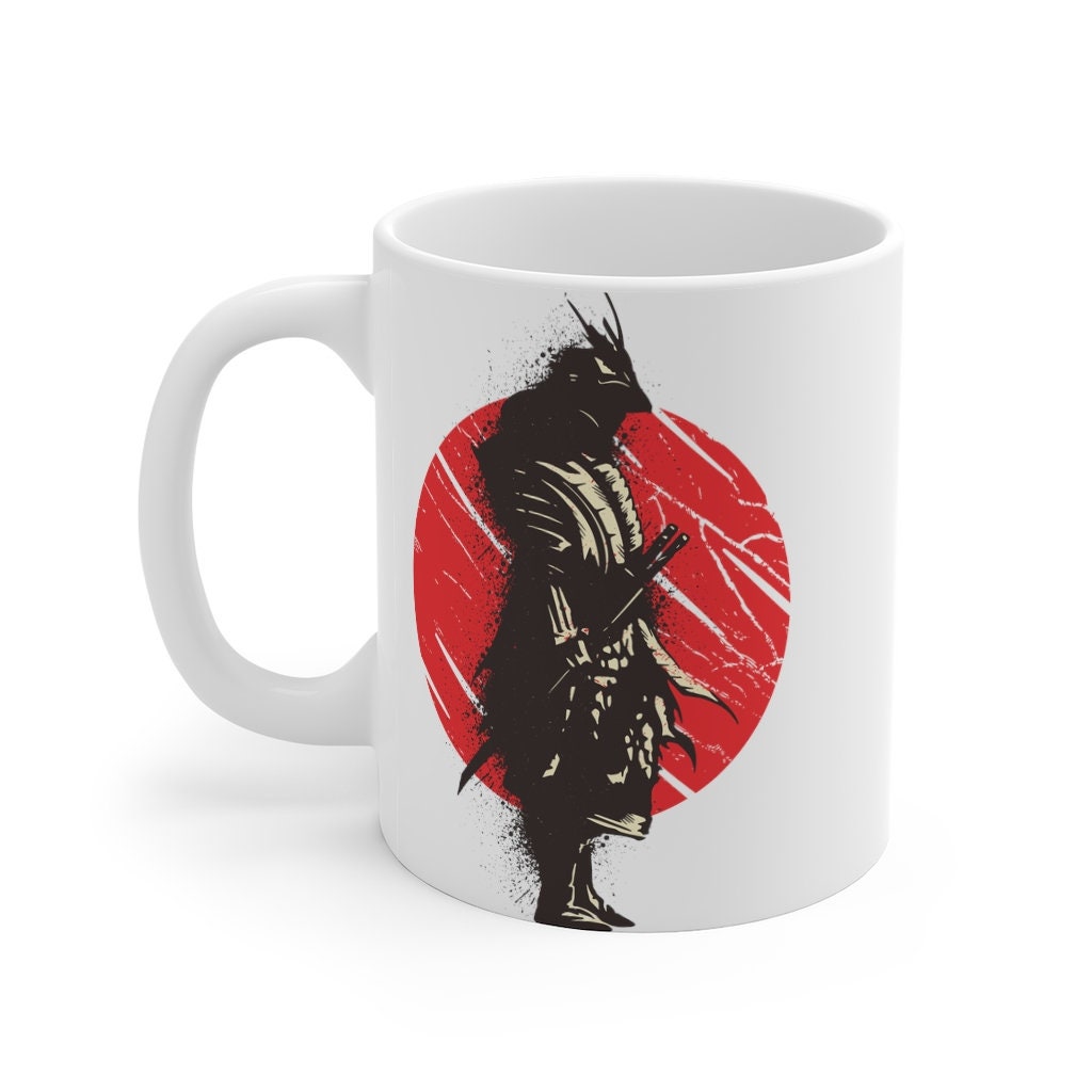 Samurai With Rising Sun Ceramic Mug | Japan | Dragon | Dragons | Dragon ...