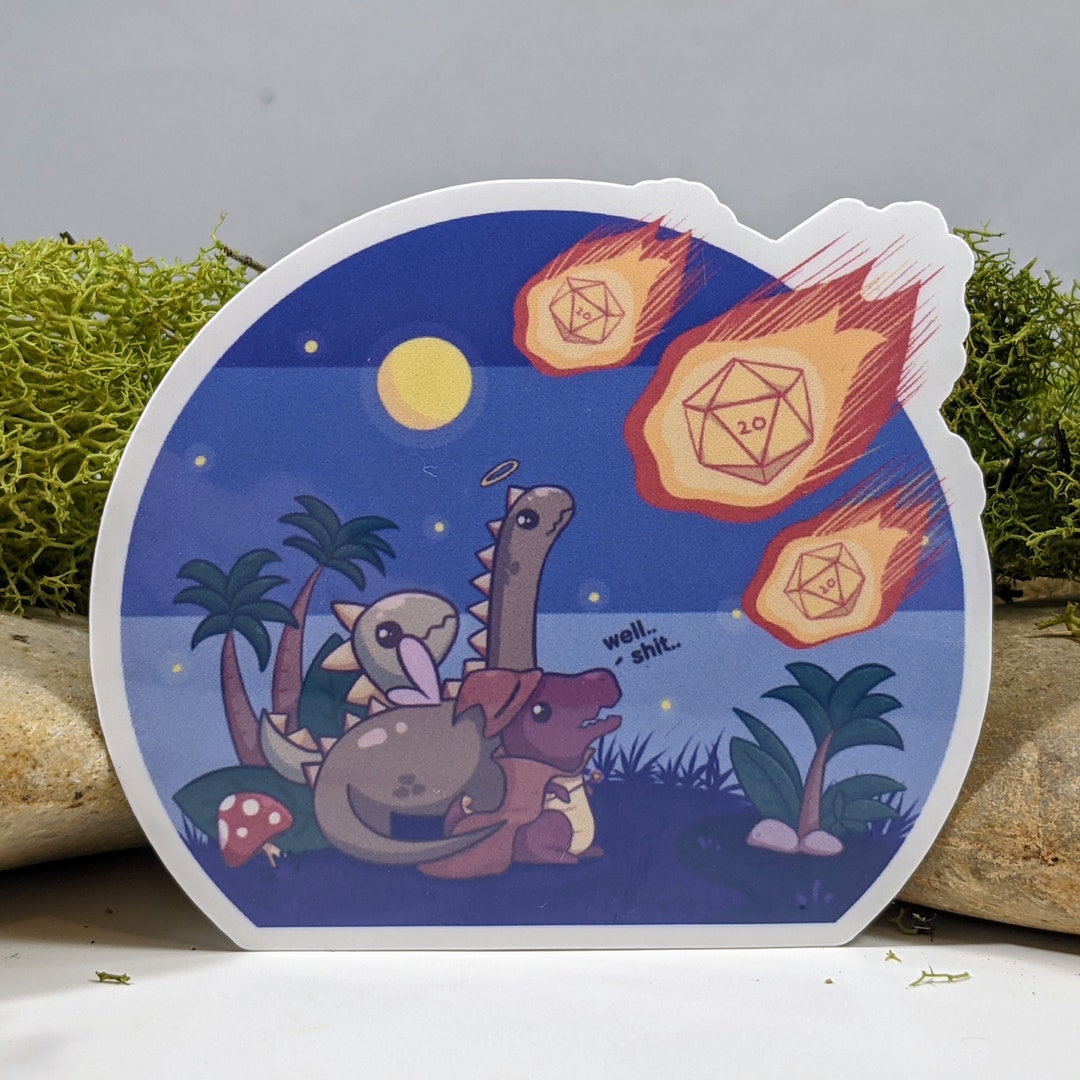 Well Shit Meteor D20 Sticker | Rpg Sticker | Tabletop Gaming Sticker ...