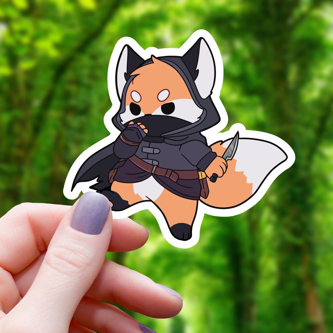 Red Fox Rogue Sticker | TTRPG Sticker | Role Playing Sticker | Nerdy ...
