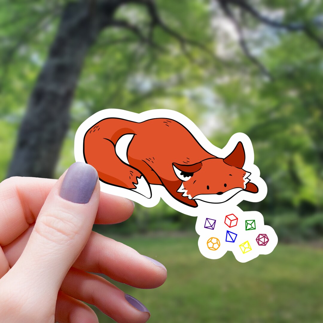 Fox RPG Player Sticker Fox Sticker Vinyl Sticker Laptop Sticker Water ...