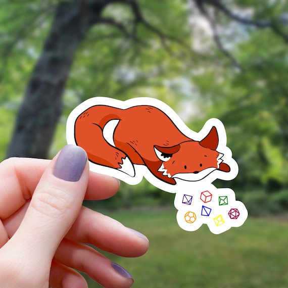 Fox RPG Player Sticker Fox Sticker Vinyl Sticker Laptop - Etsy
