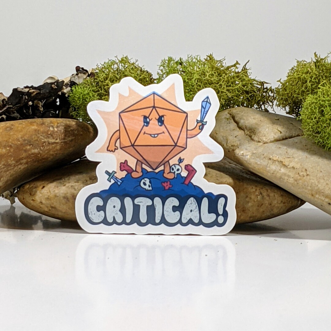 Critical D20 Warrior Sticker | Rpg Sticker | Tabletop Gaming Sticker ...