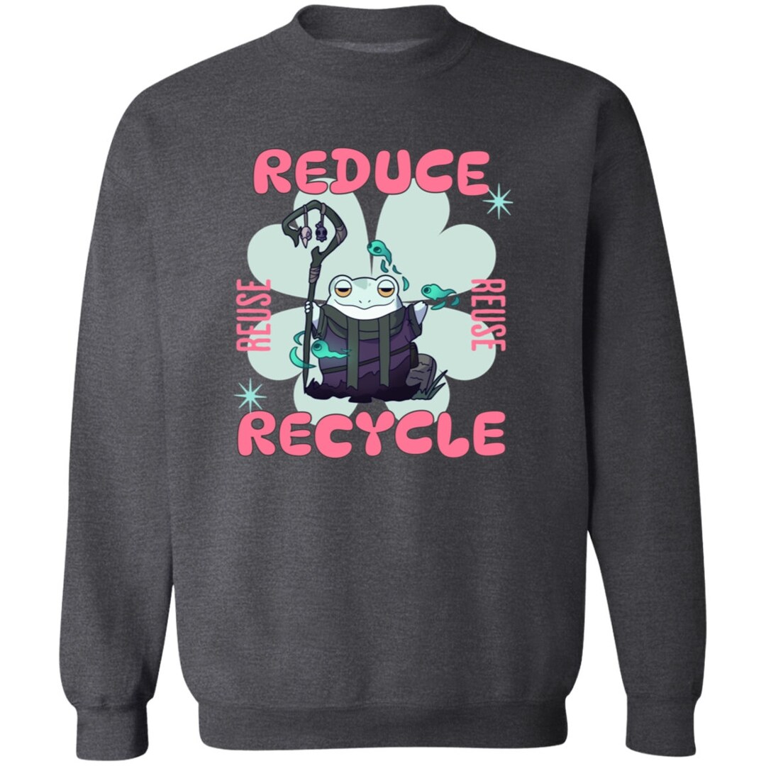 Reduce Reuse Recycle Necro Frog Sweatshirt Role Playing Game - Etsy