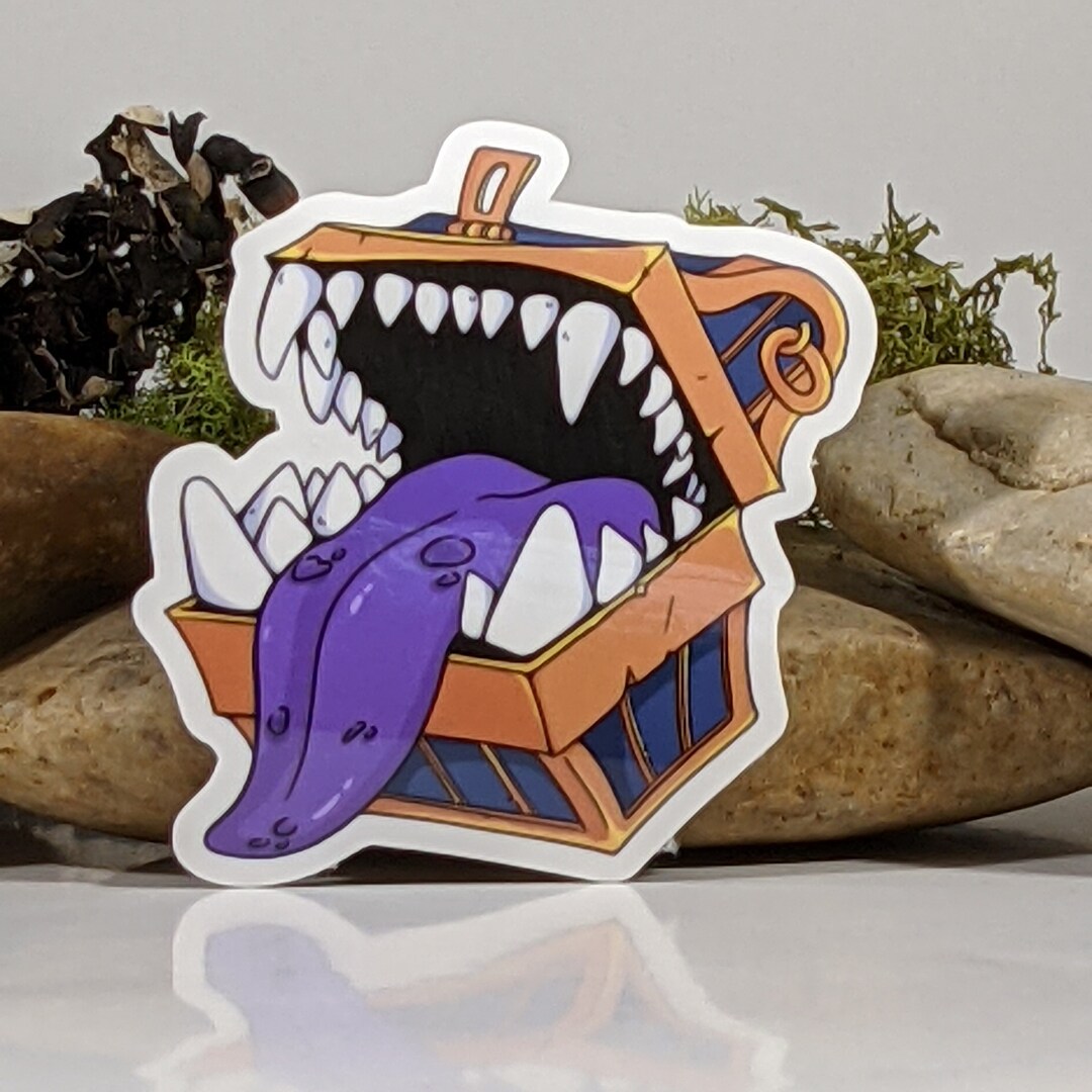 Treasure Chest Mimic Sticker | Rpg Sticker | Tabletop Gaming Sticker ...