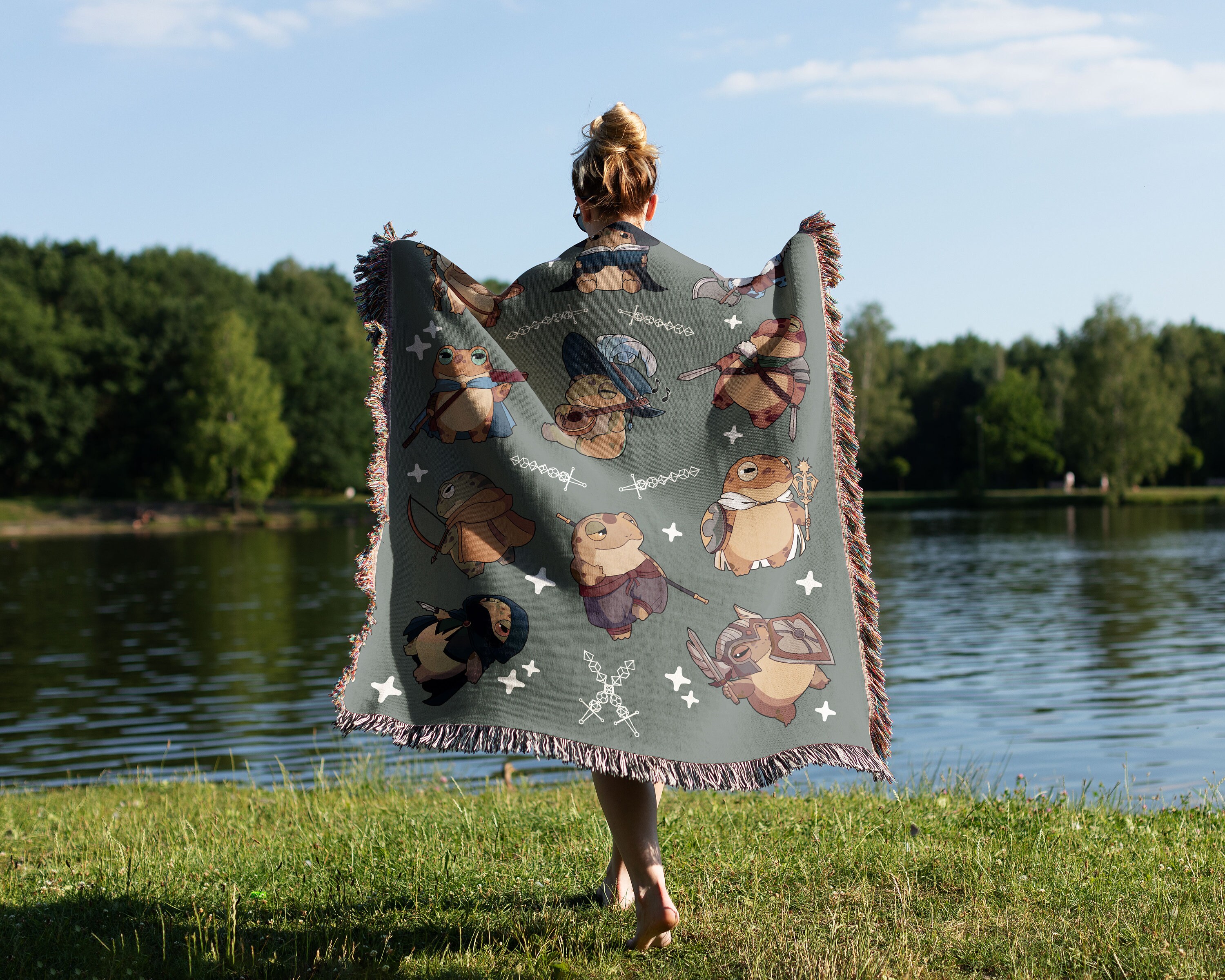 Traveling Toadsters Woven Blanket | Tabletop Rpg Blanket | Nerdy ...
