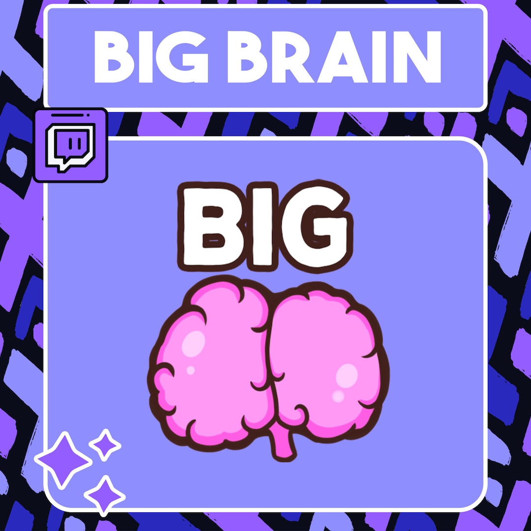 Big Brain Twitch Emote | Discord Emote | Mixer Emote | Streamer Emote ...