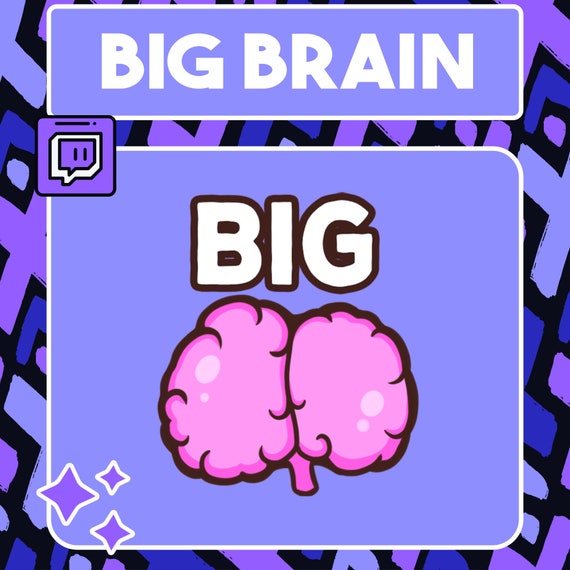 Big Brain Twitch Emote Discord Emote Mixer Emote - Etsy België