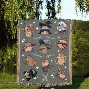 Traveling Toadsters Woven Blanket Tabletop Rpg Blanket Nerdy Blanket ...