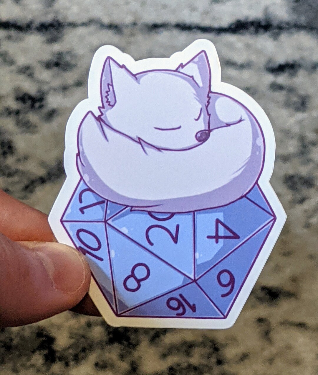 Arctic Fox D20 Sticker | Rpg Sticker | Tabletop Gaming Sticker | RPG ...