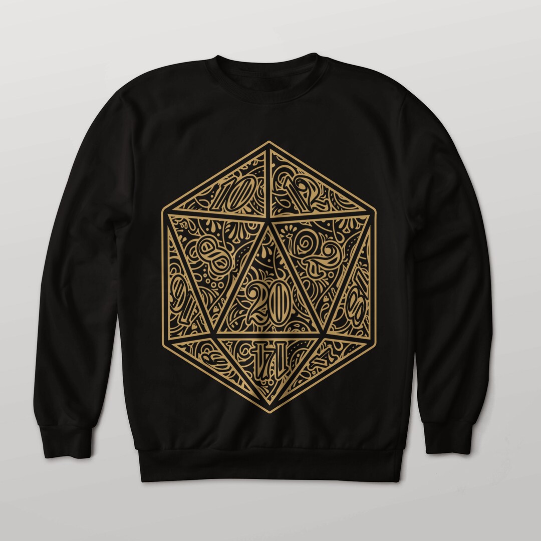 Ornamenal D20 Sweatshirt | Rpg Jumper | Game Master Jumper | Tabletop ...