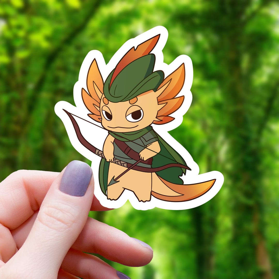 Axolotl Ranger Sticker TTRPG Sticker Role Playing Sticker Nerdy Sticker ...