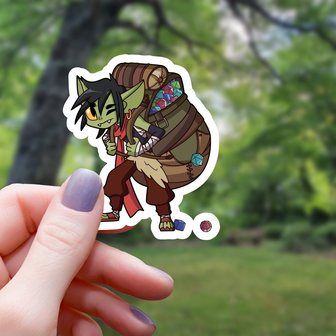 Dice Goblin Sticker | Goblin of Dice Sticker | Dice Sticker | Rpg ...