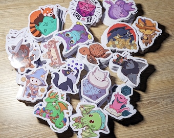 Dragon Potion Sticker Chibi Dragon Sticker Dice Sticker Rpg Sticker Tabletop Gaming Sticker RPG ...