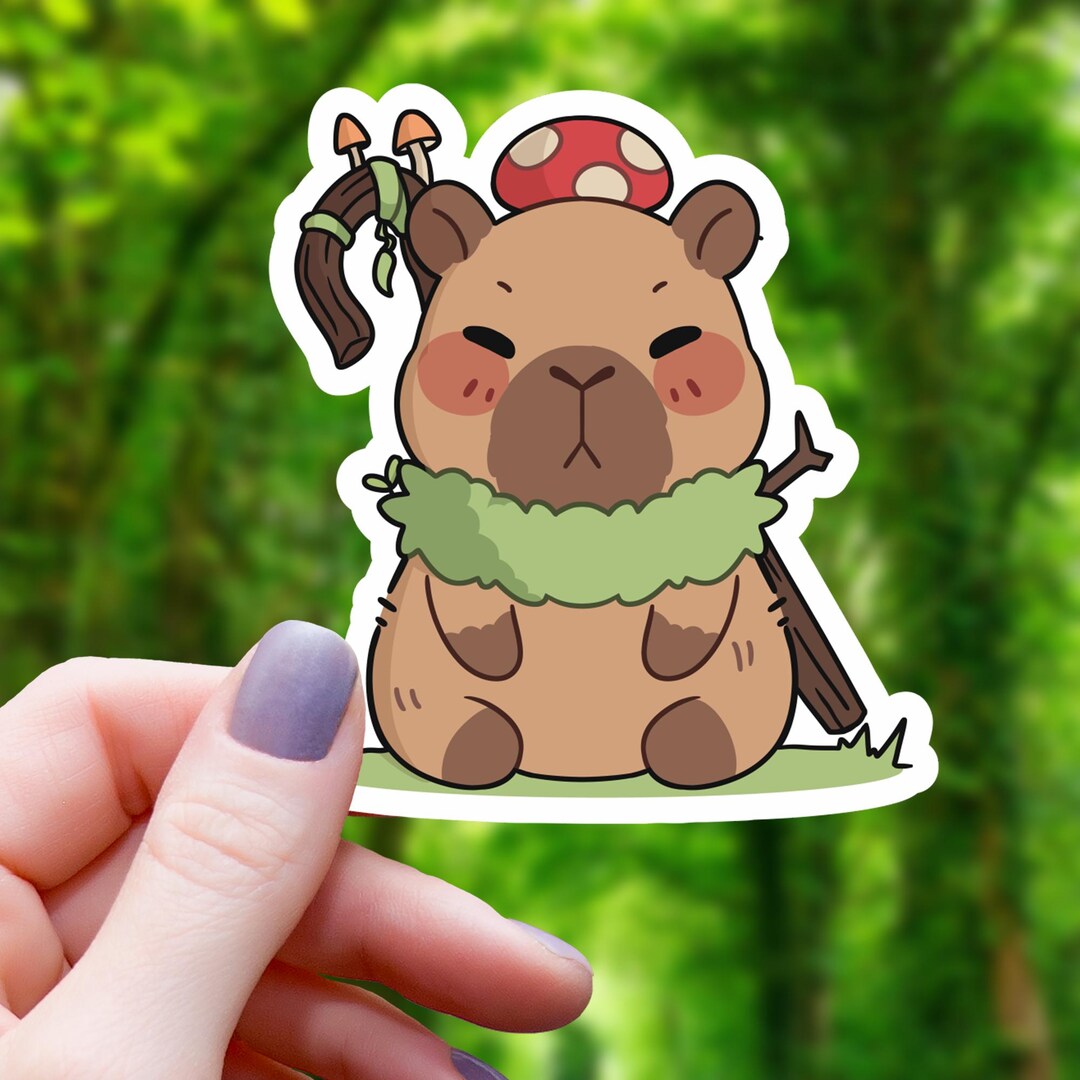 Druid Capybara Sticker | TTRPG Sticker | Role Playing Sticker | Nerdy ...