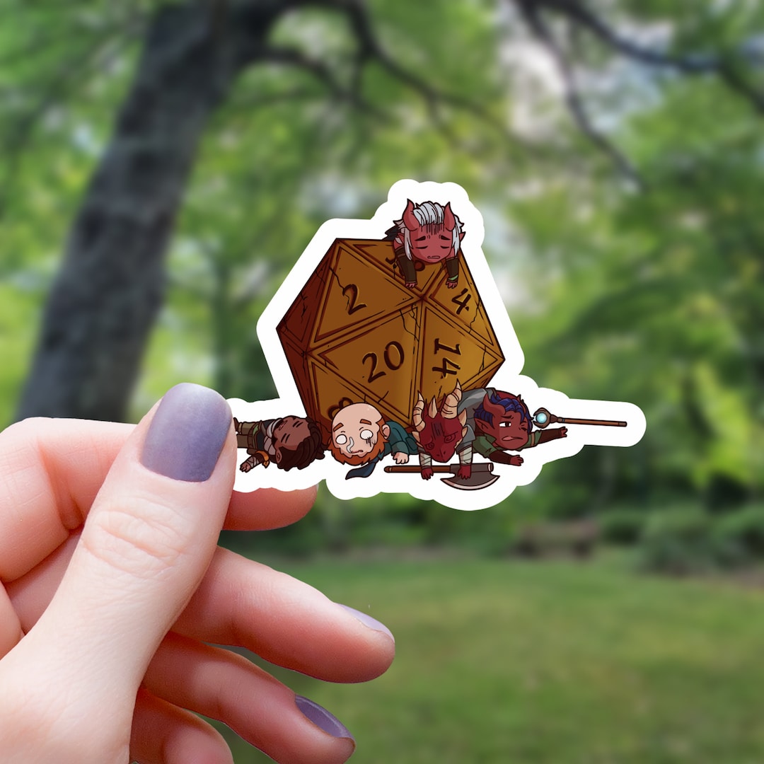 Crushed Party Sticker | D20 Sticker | Vinyl Sticker | Laptop Sticker ...