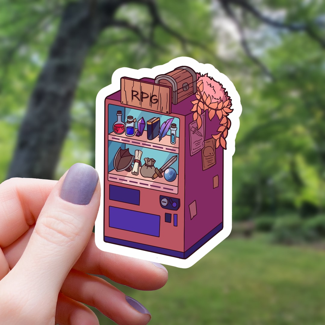 Adventure Vending Machine Sticker RPG Sticker Tabletop Gaming Sticker ...