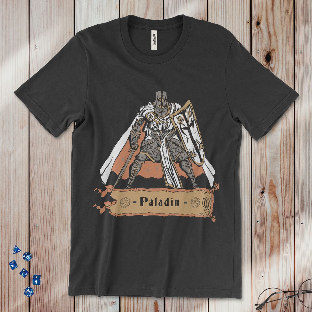 Paladin Dark Class T-shirt | Rpg Shirt | Game Master Shirt | Tabletop ...
