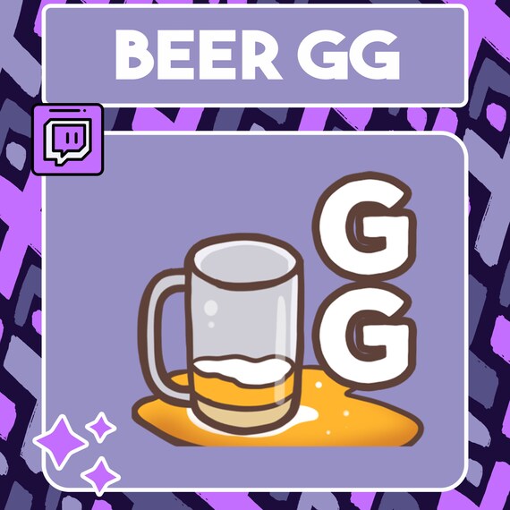 Spilled Beer Twitch Emote Discord Emote Mixer Emote | Etsy