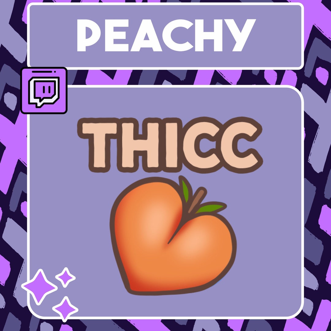 Thicc Peach Twitch Emote | Discord Emote | Mixer Emote | Streamer Emote ...