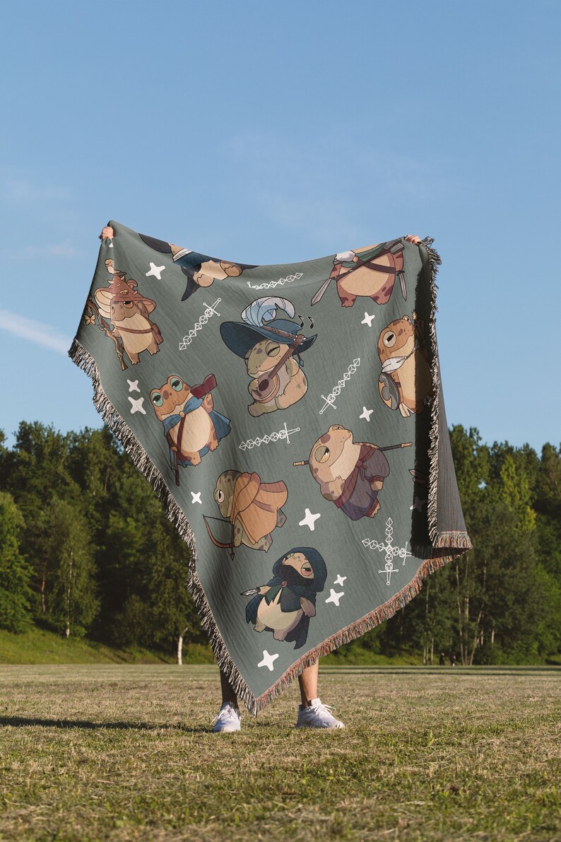 Traveling Toadsters Woven Blanket | Tabletop Rpg Blanket | Nerdy ...