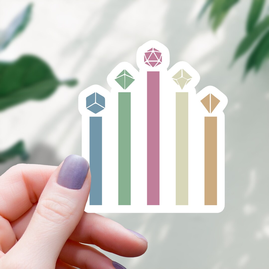 Retro Dice Rocket Vinyl Sticker Tabletop RPG Gift Nerdy Sticker Dice ...