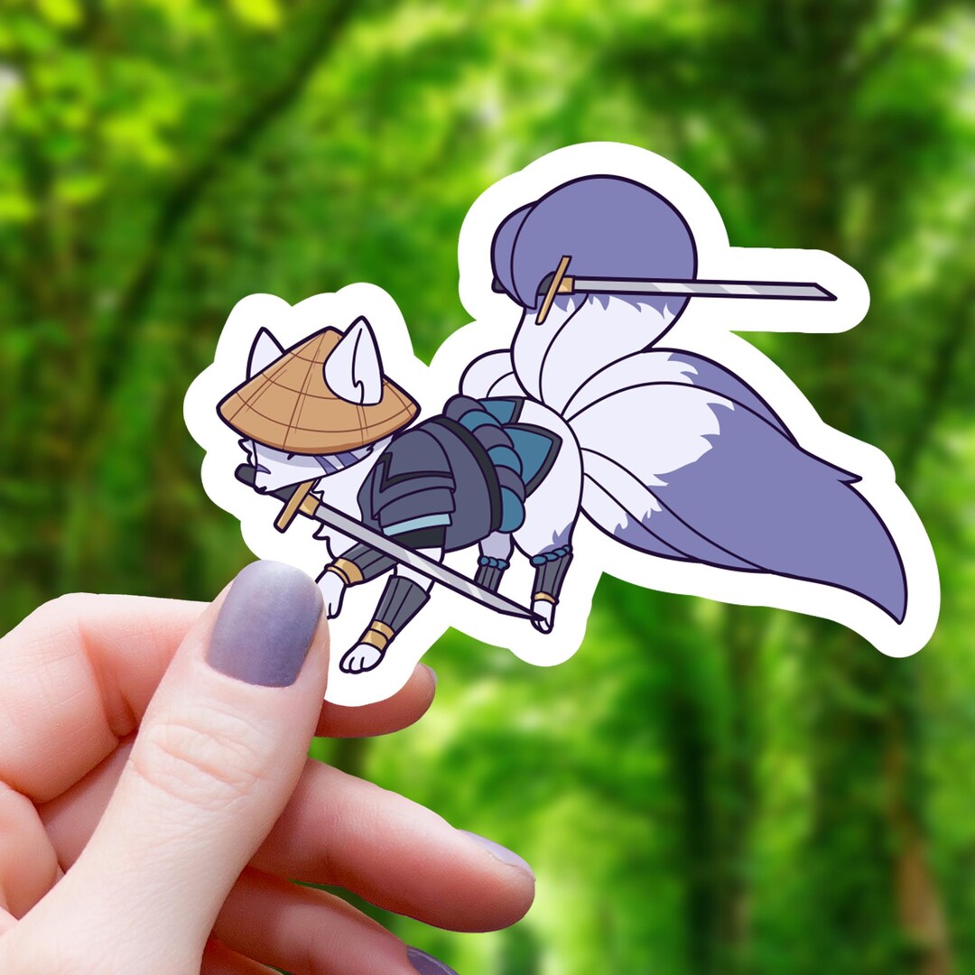 Samurai Kitsune Sticker TTRPG Sticker Role Playing Sticker Nerdy ...
