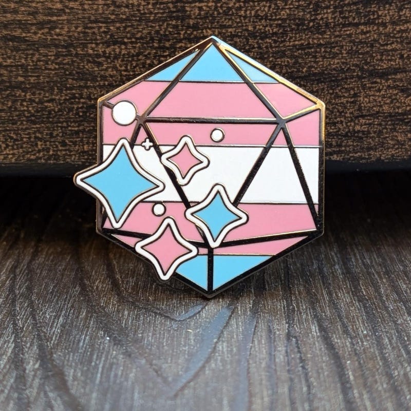 D20 Enamel Pin - Etsy