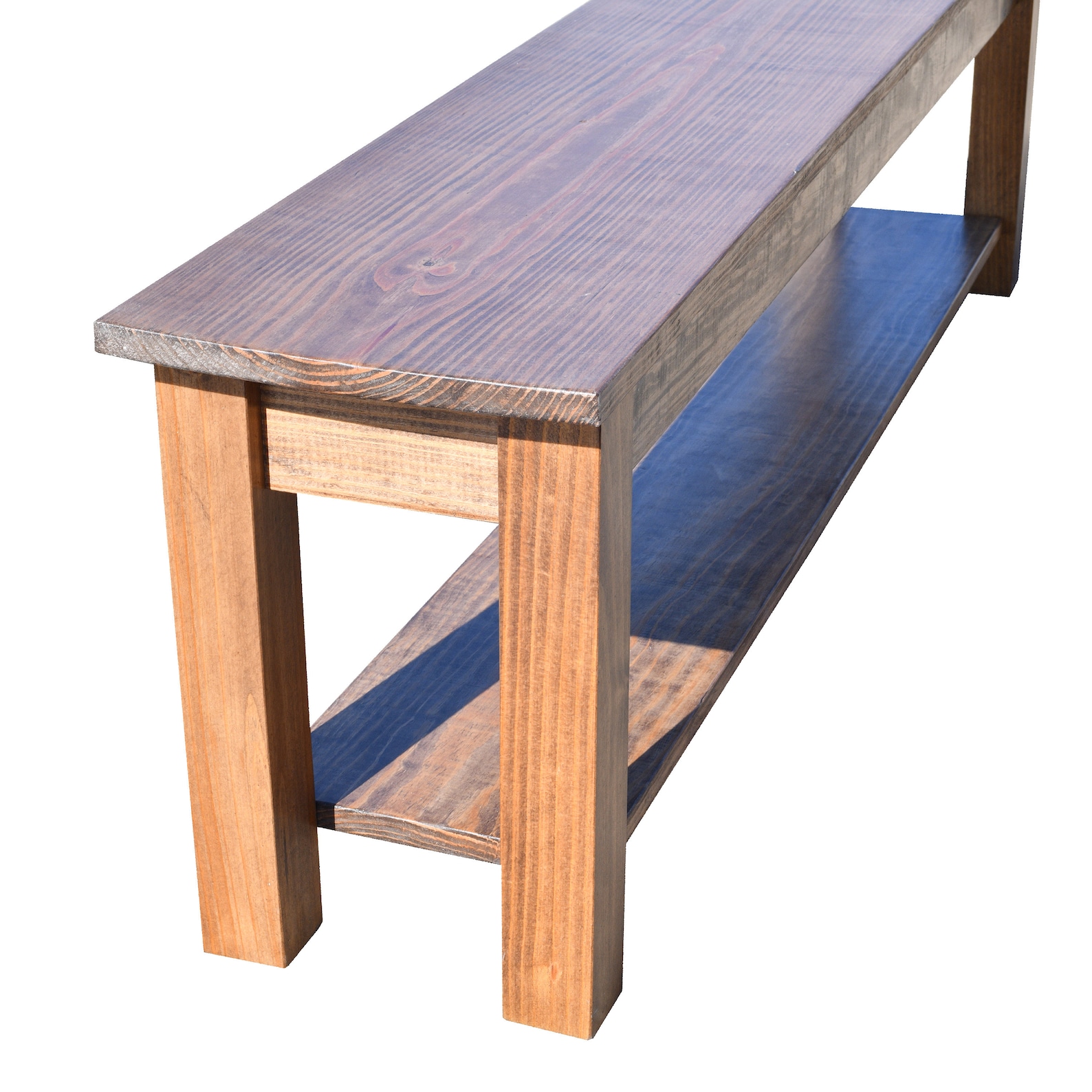 Lancaster Harvest Bench With Shelf - Etsy