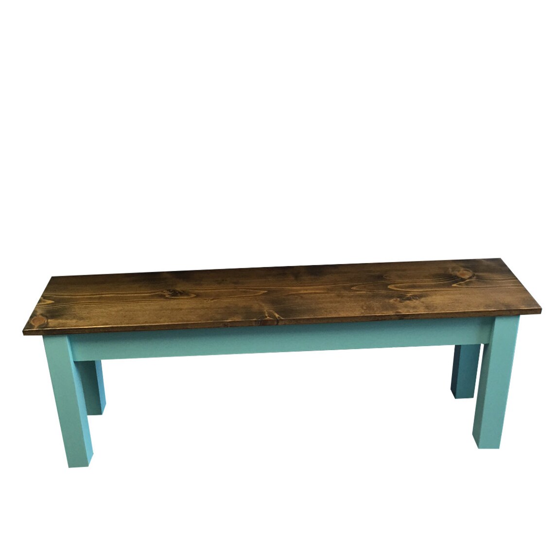 Vintage Blue Farmhouse Bench Shabby Chick - Etsy