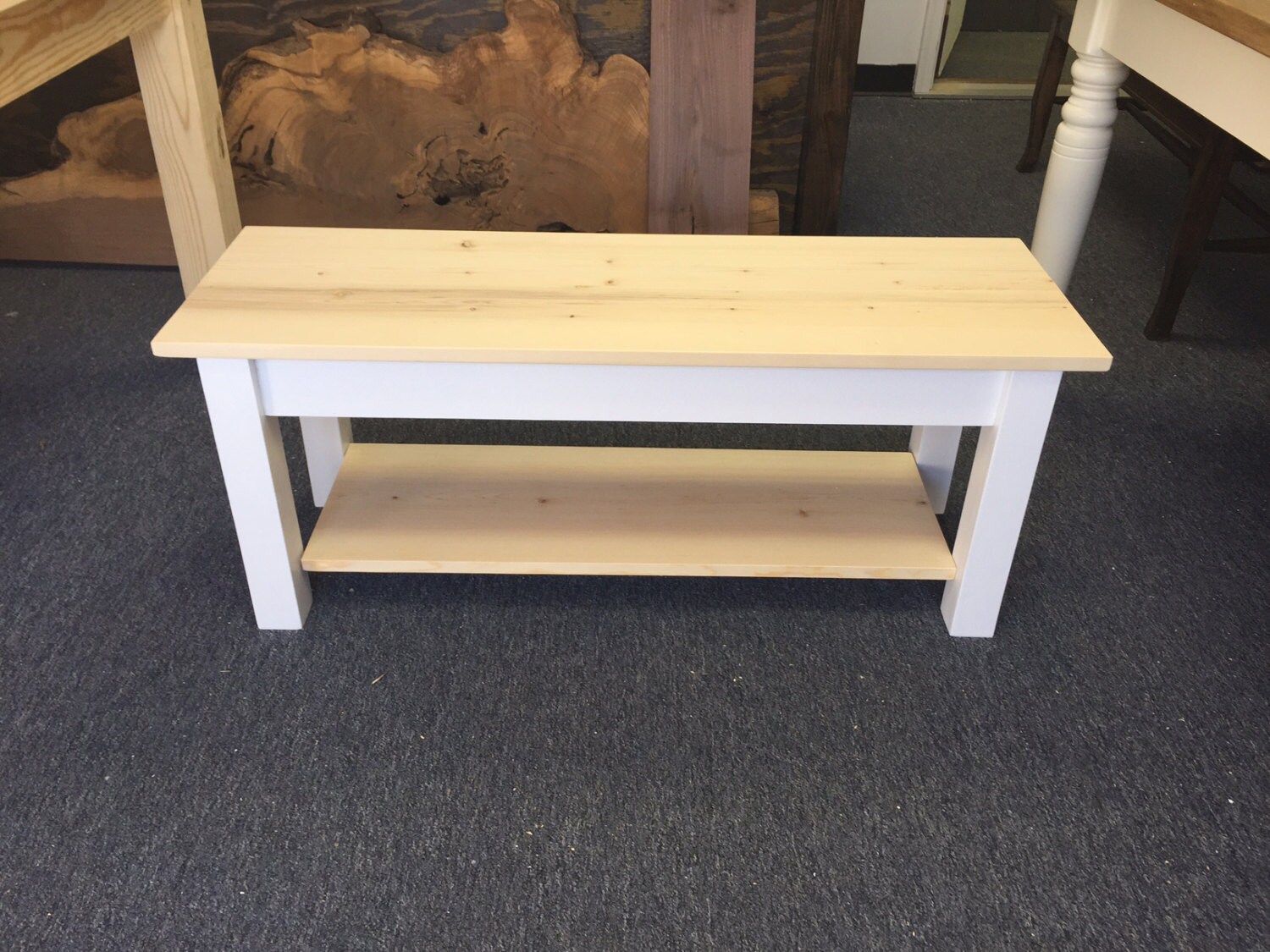Nantucket Bench With Shelf /shoe Rack Bench / Foyer Bench / - Etsy