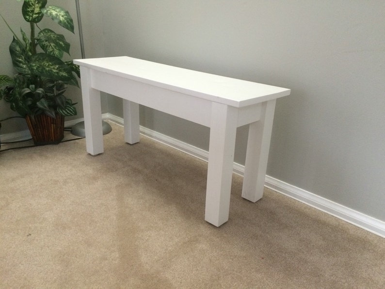 White Farmhouse Bench / Dinning Bench / Entry Bench - Etsy