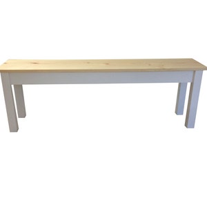 Nantucket Farmhouse Bench Rustic Solid Wood Bench | Etsy