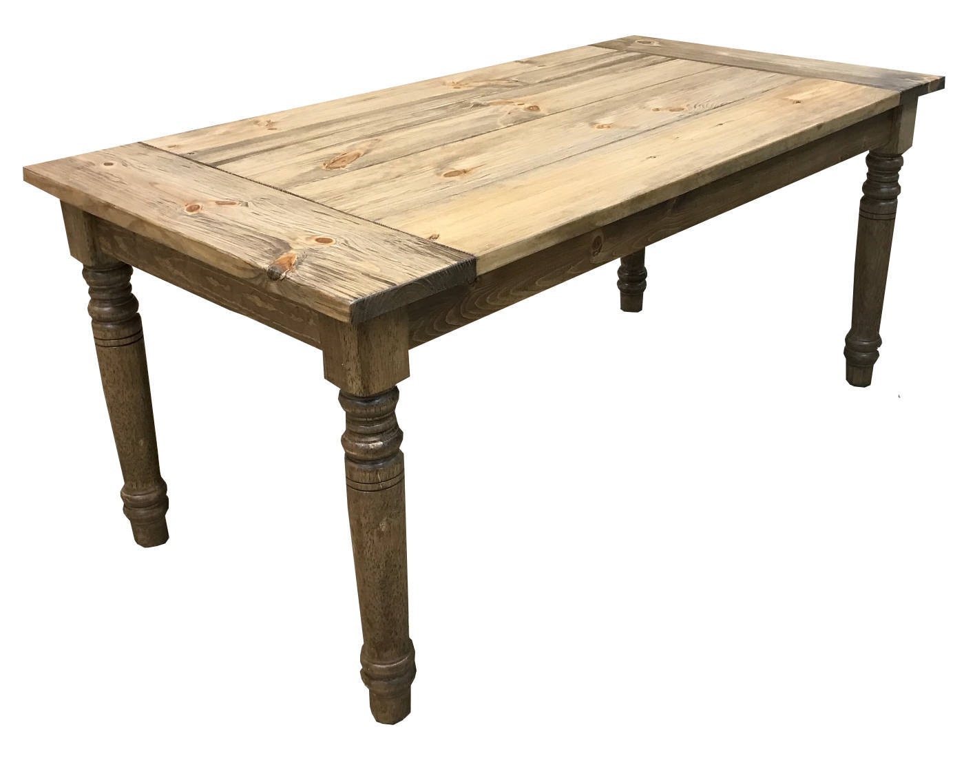 Light Walnut English Farm Table / Rustic Table / Farm Table With Thick ...