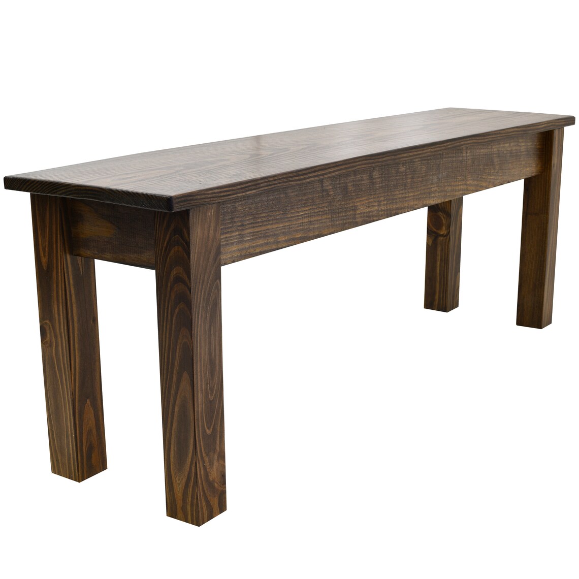 Lancaster Harvest Farmhouse Bench Rustic Solid Wood Bench - Etsy